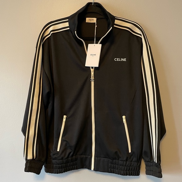 Celine | Jackets & Coats | Copy Nwt Celine Black Mens Zip Up Tracksuit ...